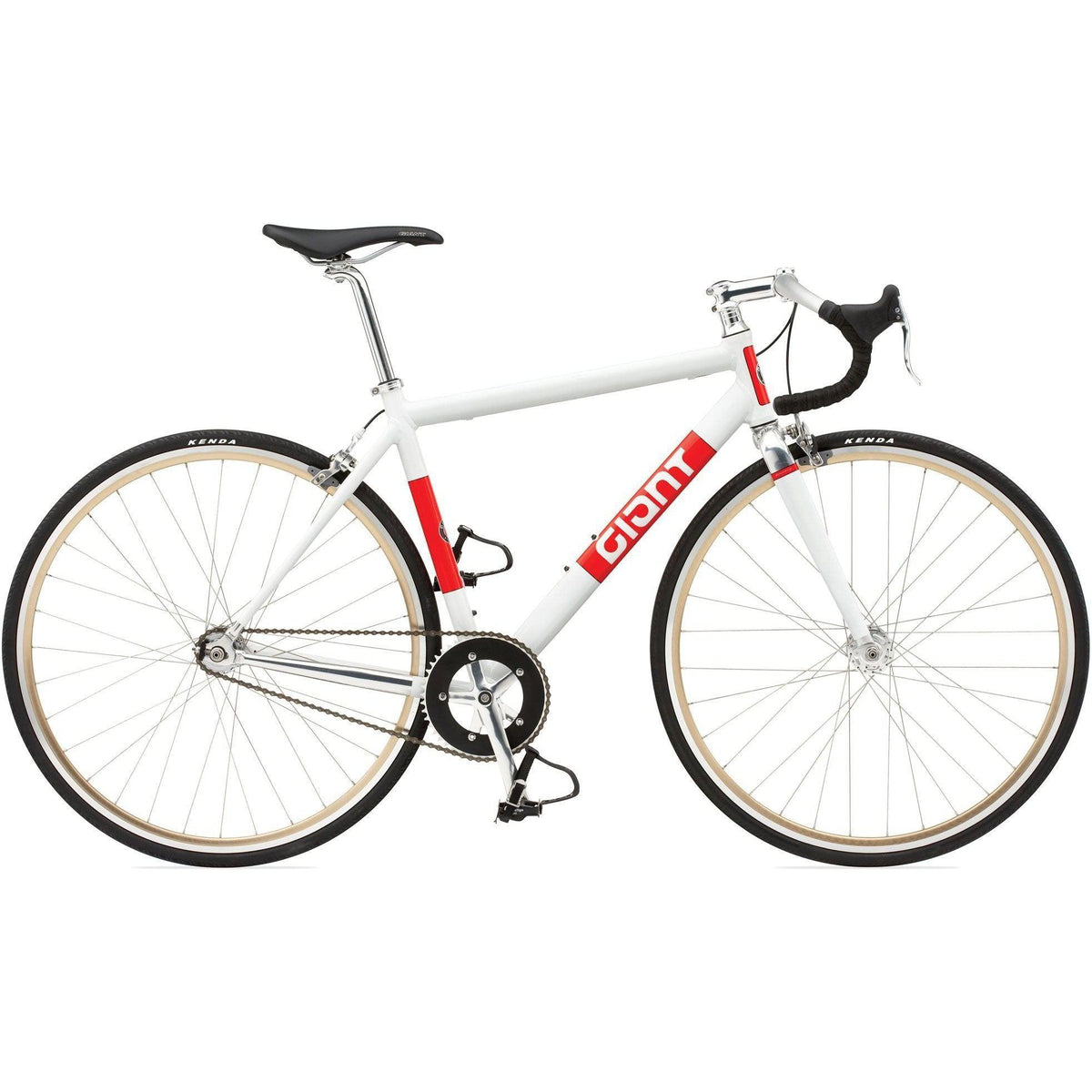Giant Bowery 72 White-Red Fixie Frame– Pushbikes