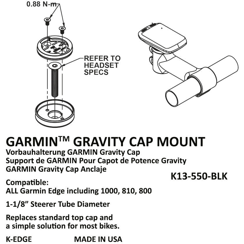 K-Edge Gravity Mount For Garmin– Pushbikes